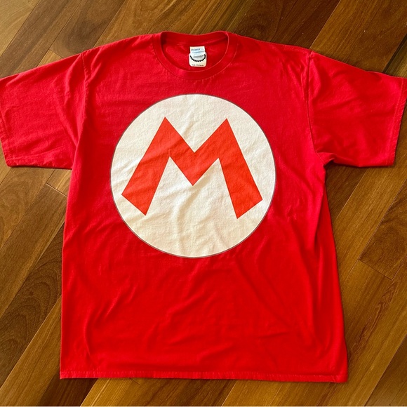 Nintendo | Shirts | Mens Xl Nintendo Mario M Logo Costume Tee Only Worn Once Like New | Poshmark